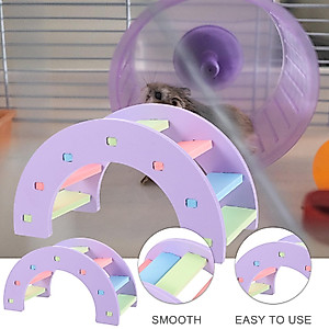 Ipetboom Ladder Chinchilla Bridge Toy Pets Exercise Activity Squirrel Paly Paltform Small Animal Log Bridge Cat Houses for Indoor Cats Rat Hideout Toys Reptile Hamster Chevron Board