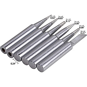 6PCS Soldering Tips for Weller ST Series Tip Replace Weller ST7 WLC100,SP40L / SP40N and WP25, WP30, WP35 Irons Tips