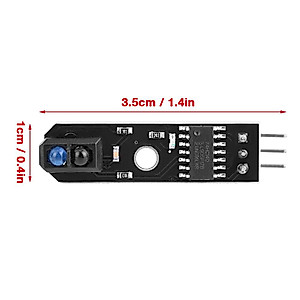 Infrared Tracking Sensor Module 1-Channel Infrared Reflection Tracking Sensor Module Obstacle Avoidance Smart Car Black/White Line Detection 3 Pcs