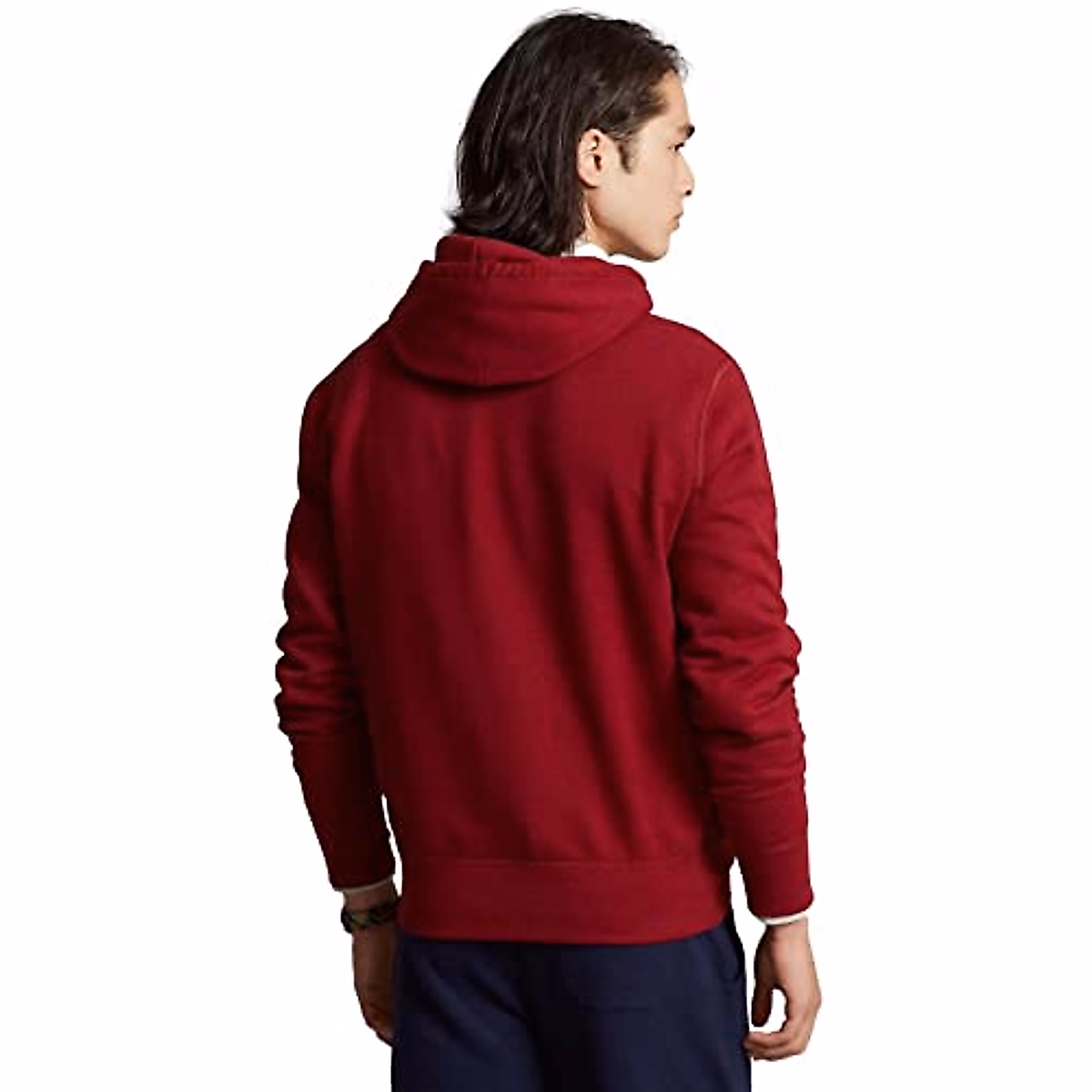 Polo Ralph Lauren Mens Cabin Fleece Hoodied Sweatshirt (XL, Redwine) Red Wine, X-Large