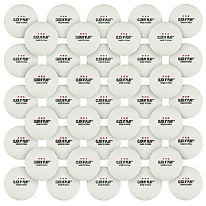Click N' Play 3 Star Ping Pong Balls White, Premium Advanced Training Tournament Grade Ping Pong Balls Bulk, Table Tennis Balls for Beer Pong, Table Tennis Tournaments & Recreational Play, Pack of 50