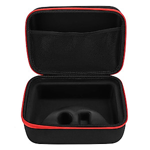Hopcd VR Gaming Headset Carrying Case Nylon Hard Travel Case for Oculus Go VR Headset Protective/Collection Bag, with A Pocket for VR Controller(Black Red)