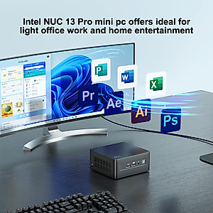 2023 Intel NUC 13 Pro,NUC13ANHi5 Versatile Mini PC 16GB RAM&512GB SSD with Core i5-1340 Processor (12Core&Up to 4.6GHz Turbo,Intel Iris Xe Graphics) Support 4K/WiFi6E/BT5.3/Win11 Pro preinstalled
