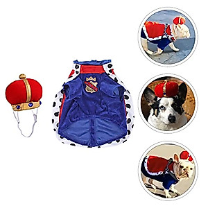 Mipcase Boys Shirts Boys Shirts Girls Shirts Girl Beanie 1 Set The Puppy Cloth Costume Dog Costume Clothes Dog Soft Cape Clothes King Pet Costume Kitten Clothes Boys Shirts Girls Shirts Girls Shirts