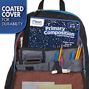 Mead Primary Composition Notebook, Wide Ruled Comp Book, Lined Paper, Grades K-2 Writing Workbook, Dotted Notebook Perfect for Home School Supplies, 100 Sheets, Blue Marble (09902)