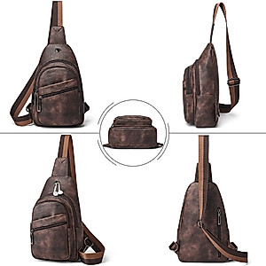 Shrrie Sling Bag for Women,Fanny Pack Crossbody Bags for Women, PU Leather Chest Bag for Women Waist Bag for Travel and Daily Use