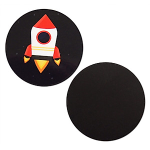 Novel Merk Rocket Ship Aliens Refrigerator Magnets for Space Gifts, Decor, Party Favors, & Prizes (5)