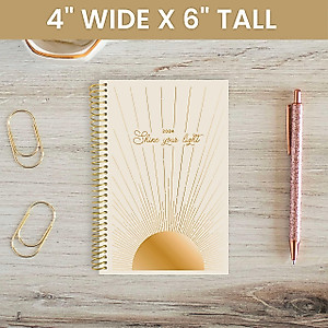 bloom daily planners 2024 Pocket Planner - 4” x 6” - (January 2024 - December 2024) - MINI Weekly/Monthly Agenda Organizer & Calendar Book - Cleerely Stated