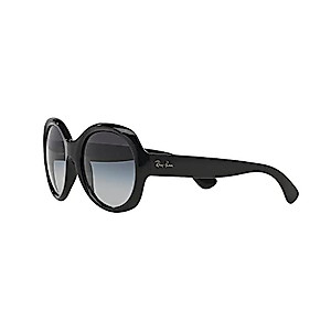 Ray-Ban Women's RB4191 Round Sunglasses, Black, 57mm