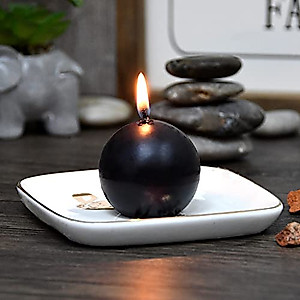 Zest Candle 12-Piece Ball Candles, 2-Inch, Black