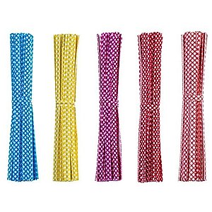 Mudder 500 Pieces Dot Twist Ties 4 Inches Bag Ties Bag Ties Twists Sandwich Freezer Bag Ties for Cellophane Party Bag