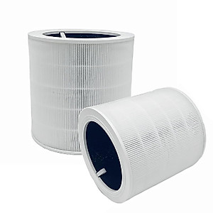 Core 600S-RF Replacement filter Compatible for LEVOIT Core 600S-RF AIR Purifier, H13 True HEPA 3-in-1,2Pack, White, by HODSEUKIN