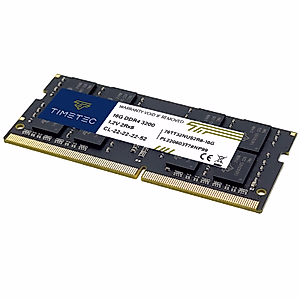 Timetec 32GB KIT(2x16GB) DDR4 3200MHz (or 2933MHz or 2666MHz) PC4-25600 Non-ECC Unbuffered 1.2V CL22 2Rx8 Dual Rank 260 Pin SODIMM Laptop Notebook PC Computer Memory RAM Module Upgrade