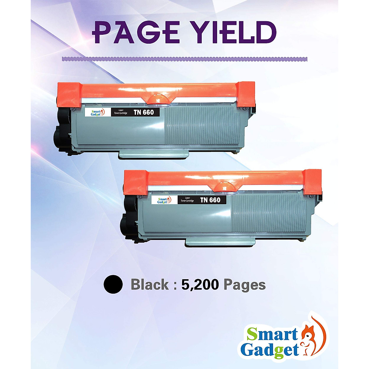 S G 2 Pack Compatible Toner Cartridge Replacement Brother TN-660 TN660 | Use with HL-L2380DW HL-L2300D HL-L2340DW MFC-L2685DW MFC-L2680W MFC-L2740DW DCP-L2540DW MFC-L2740DW Printers