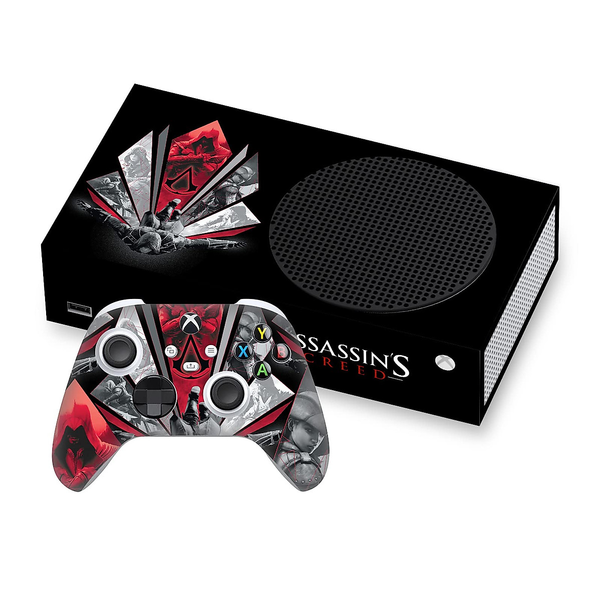 Head Case Designs Officially Licensed Assassin's Creed Leap Of Faith Graphics Matte Vinyl Sticker Gaming Skin Decal Cover Compatible With Xbox Series S Console and Controller Bundle