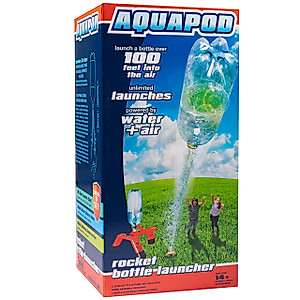 AquaPod The Original Rocket Bottle Launcher Kit - Launches Soda Bottles 100 Ft Up in The Air - Fun Educational STEM Gift Idea for Kids & Teens - Great Science Toy & Outdoor Activity for Family