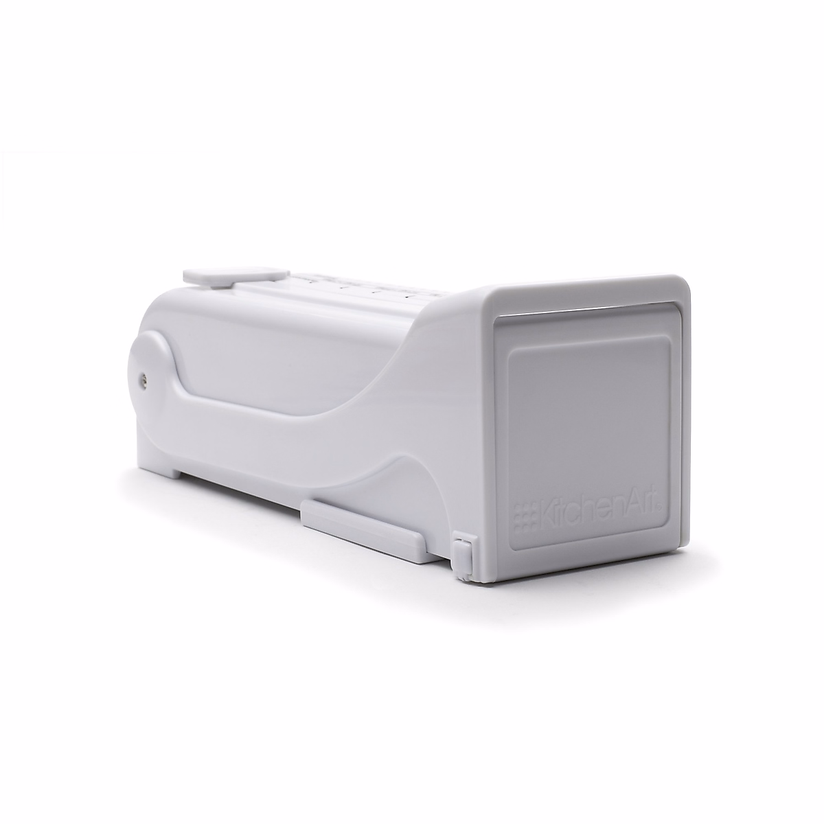 KitchenArt Buttermate Butter Cutter Slicer, Measuring Dispenser and Keeper, White