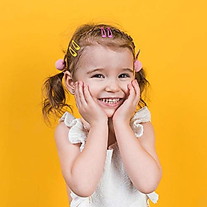 100 Pcs Small Hair Clips for Little Girls 1 Inch Metal Mini Snap Hair Clips Barrettes for Toddlers Kids Hair Accessories (Multicolor)