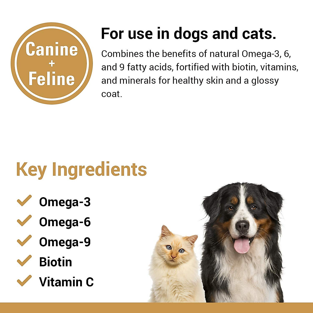Vet Classics Omega 3-6-9 Pet Skin & Coat Dog Supplement – Supports Health Skin for Cats, Glossy Coats for Pets – Pet Health Supplement for Cat Skin, Dog Skin – Omega Fatty Acids – Powder 14 Oz.