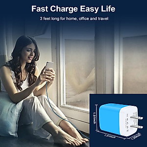 Android Charger, Fast Charger for Samsung Galaxy S22 A13 A23 5G A53 A04s A03s S21 S20,LG G8 G8X G7 G6 G5 V20 V30 V30S V40 V50 V60 ThinQ,LG K51 K92, Type C Charger Block C Charger Cable Fast Charging