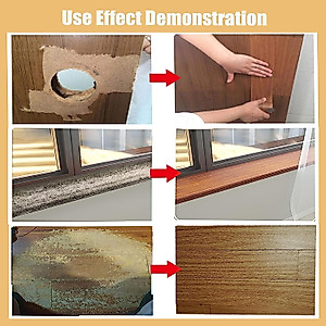 ZERNBER Wood Grain Repair Tape, 2.4 inch X 32ft Self Adhesive Wood Colored Tape for Tables, Chairs, Baseboards, Doors, Windows, Floors, Handicraft DIY.