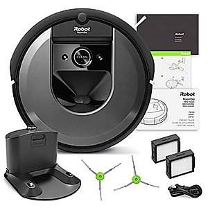 iRobot Roomba i7 Robotic Vacuum Bundle- Alexa Connected, Home Mapping, Great for Pet Hair (+1 Extra Edge-Sweeping Brush, 1 Extra Filter)