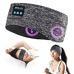 Hoseili 2022 New Sleep Headset Bluetooth Headset,with Ultra-Thin high-Definition Stereo Speakers, Suitable for Sleep, Sports, Jogging, Yoga, Insomnia, air Travel, etc（Light Grey）