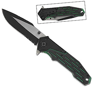 Open Folding Pocket Knife 3.5 Blade, 4.75 Aluminum Handle Outdoor Survival Hunting Knife by Survival Steel