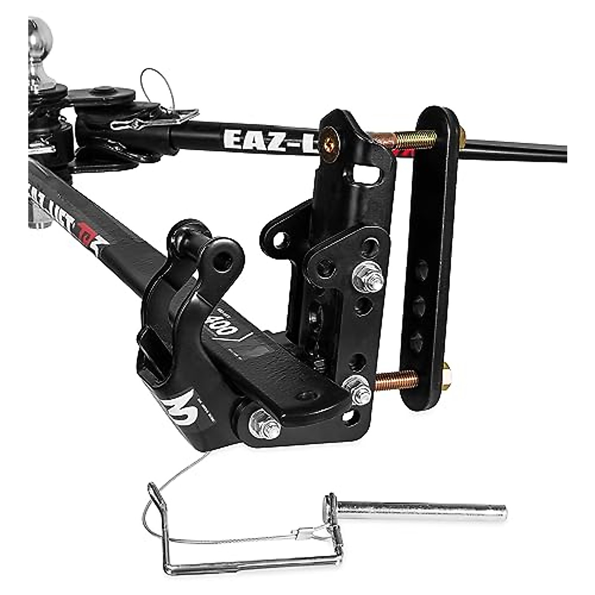 Camco Eaz-Lift TR3 400lb Weight Distribution Hitch Kit | Features 600lb Max Tongue Weight Rating, Pre-Installed 2-5/16-inch Hitch Ball, and Adjustable Sway Control | (48903)