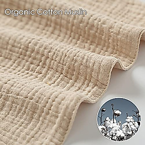 YCHWFF Muslin Bibs for baby Girls, Boys 8 Pack Drool Teething Bibs Lap-shoulder Drool Cloths Bibs 4-Layer Organic Cotton Multi-Use Scarf