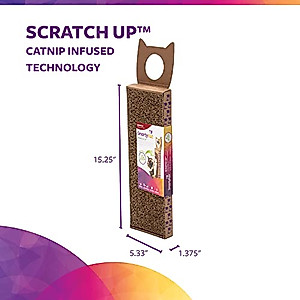 SmartyKat Scratch Up Corrugated Hanging Cat Scratcher, Catnip Infusion Technology - Brown, Single Wide