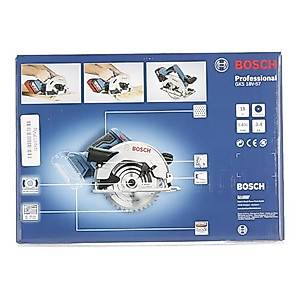 Bosch Professional 18V System GKS 18V-57 Cordless Circular Saw (Saw Blade Diameter: 165 mm, Cutting Depth: 57 mm, excluding Batteries and Charger, in Carton)