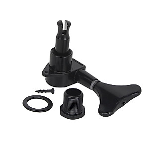 IKN 2L2R Bass Tuners Machine Heads 2+2 Tuning Pegs Key for 4 Strings Precision Bass/Jazz Bass, Black
