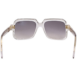 Cazal 607 Sunglasses, Crystal Frame/Grey Gradient Lens, 56mm