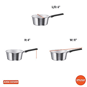 Imusa Sauce Pan, 1 Quart, Silver