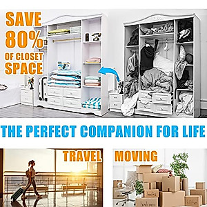 VMSTR 8 Pack Travel Vacuum Storage Bags with USB Electric Pump, Compression Storage Bags for Clothes, Medium Small Space Saver Bags for Travel