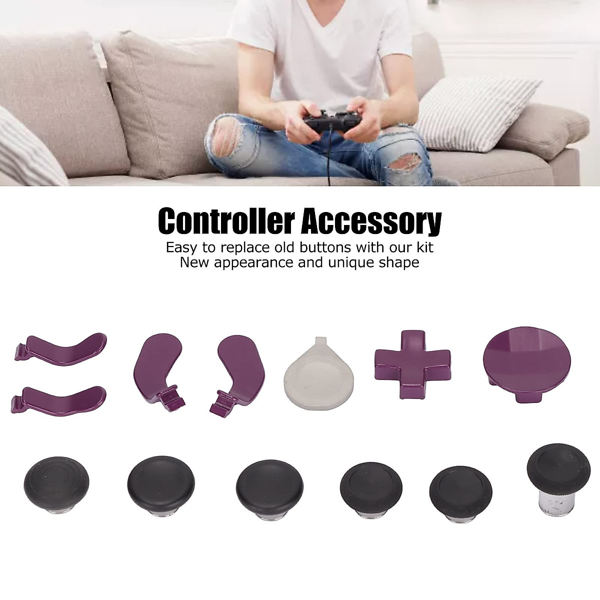 Gaming Accessory Replacement Parts, for One Controller Accessory Kit Replacement DIY Key Sets for One Elite Series 2 [video game]