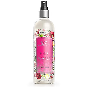 Hairfinity Rice Water Mist - Silicone & Sulfate Free Growth Formula - Best for Damaged, Dry, Curly or Frizzy Hair - Thickening for Thin Hair, Safe for Keratin and Color Treated Hair 8oz