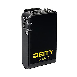 Deity Pocket Wireless 2.4G Microphone Receiver and 25mw Transmitter with One Button Pairing with Lav Microphone,USB Cable,TRRS Cable (Black)