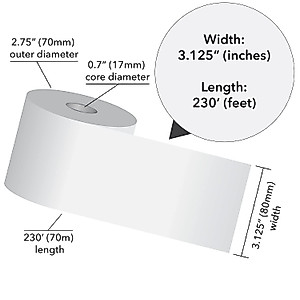 Prinko 3 1/8” x 230' Thermal Paper 50 Rolls - BPA FREE Receipt paper rolls – Point of Sale Cash Register - Thermal printer paper - Credit Card Paper