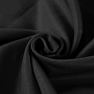 Fokitut 2 Pack Waterproof Round Tablecloth, 120 Inch, Stain Resistant and Wrinkle Polyester Table Cloth, Fabric Table Cover for Kitchen Dining, Wedding, Party, Holiday Dinner-Black