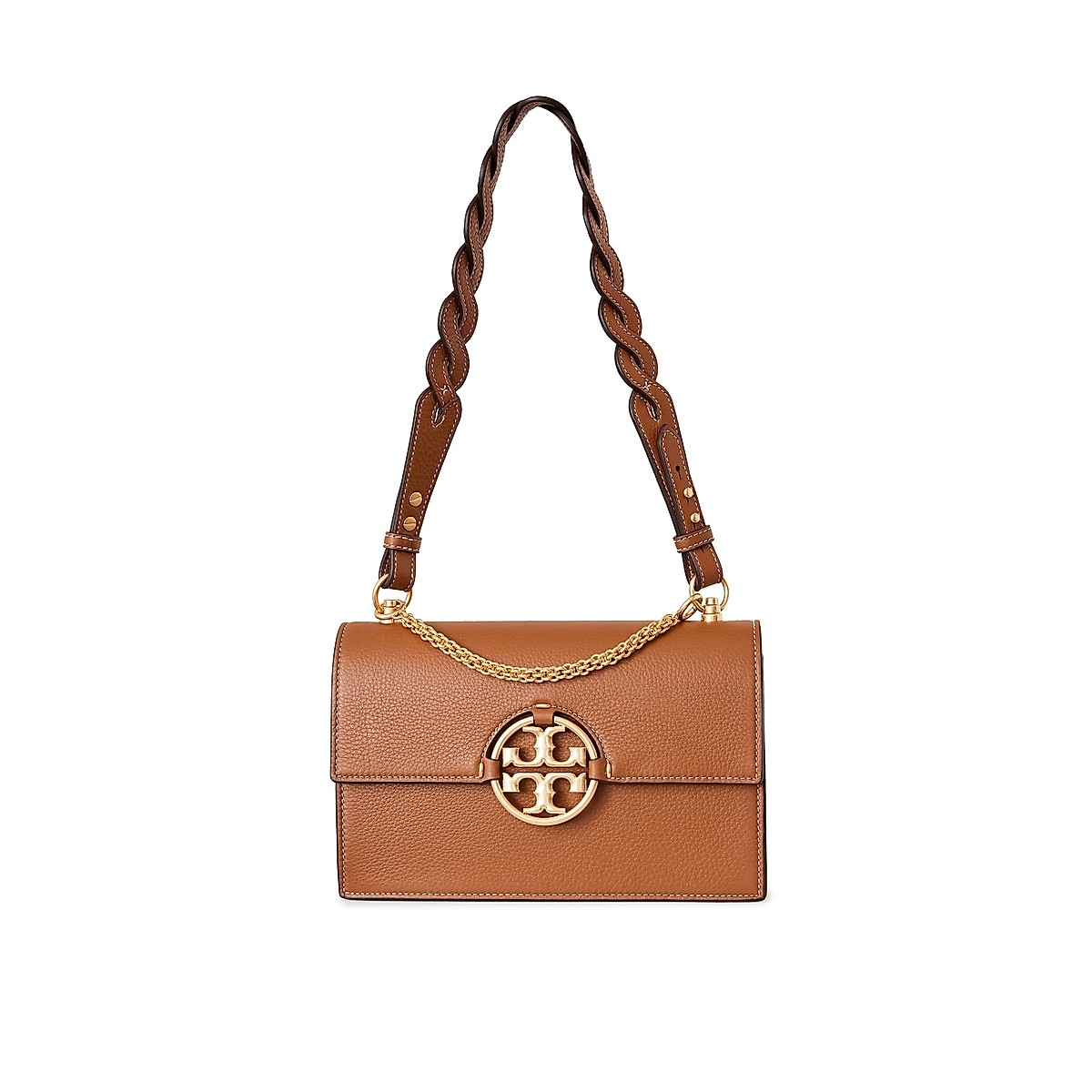 Tory Burch Women's Miller Flap Shoulder Bag, Light Umber, Tan, One Size