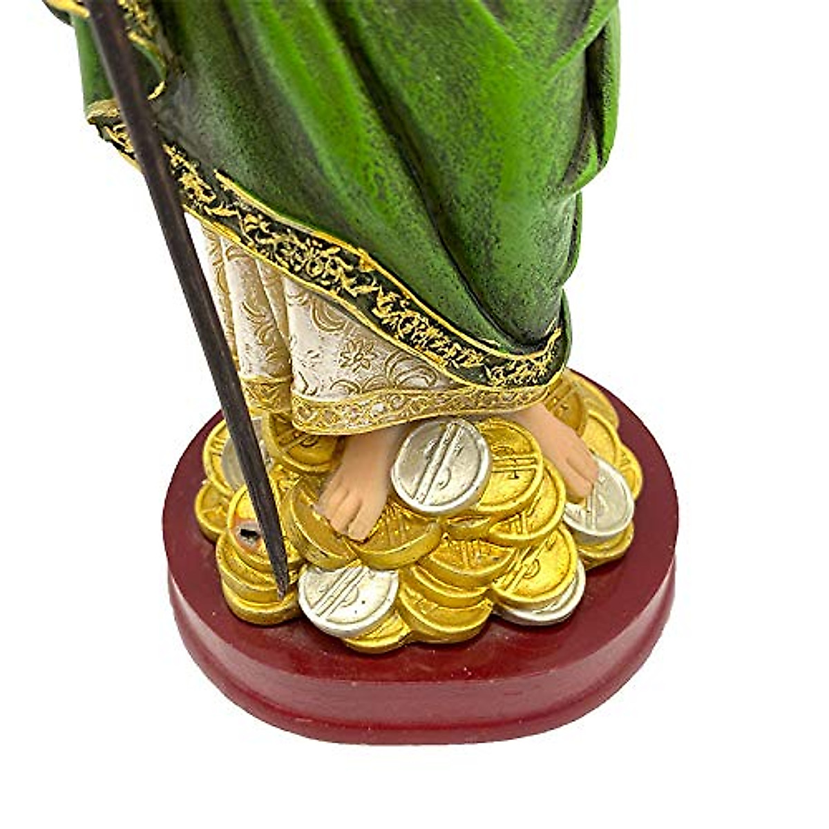 GUANG Rome Series St. Judas Statue Stepping on Money and Crutches Room Decorations Religious Gifts