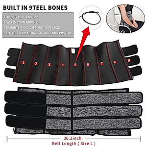 coastal rose Body Shaper for Women Tummy Control Corset Waist Trainer Postpartum Belly Wrap Hourglass Body Shaper Grey XXL