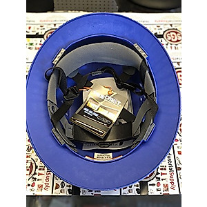 HDPE Hydro Dipped Blue/Silver Full Brim Hard Hat with Fas-trac Suspension