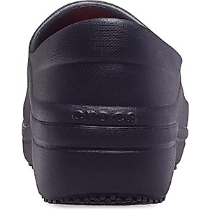 Crocs Women's Neria Pro II LiteRide Clog | Slip Resistant Work Shoes, Black, 8