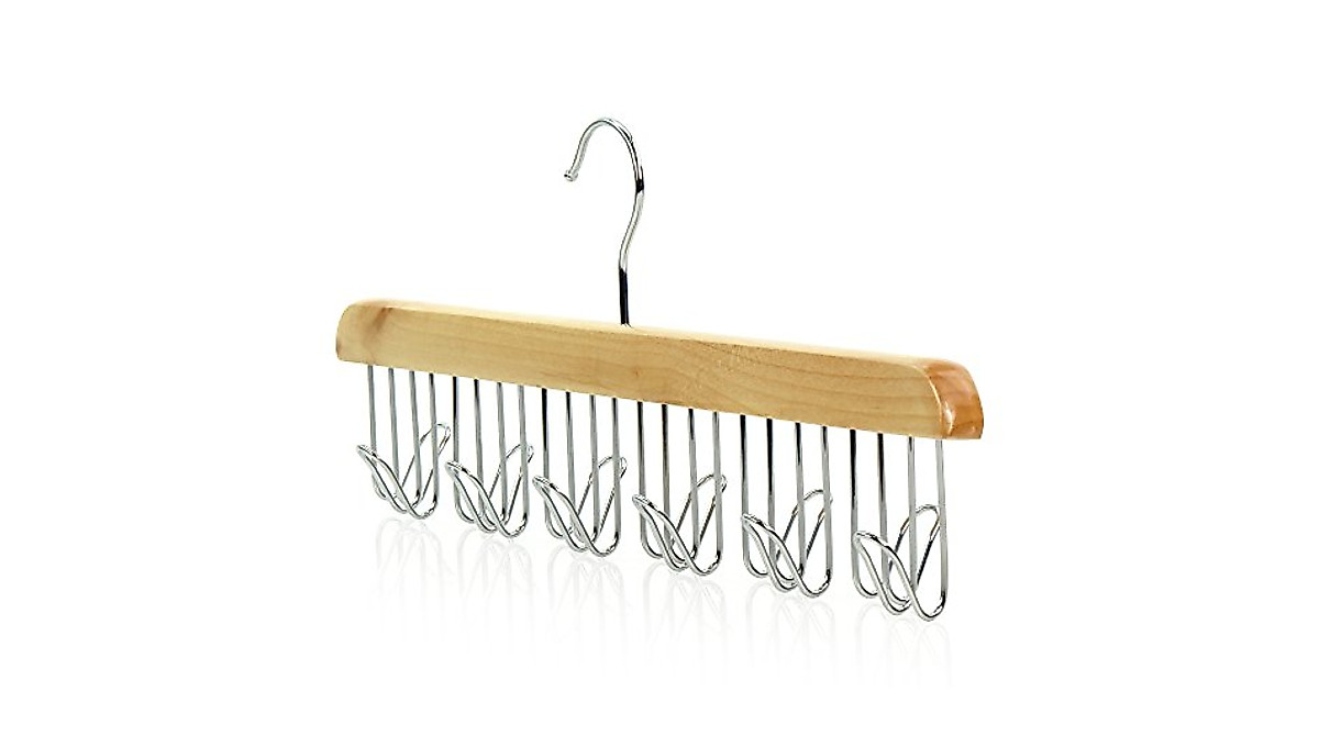 HANGERWORLD Wooden Belt Hanger - Organize with Style