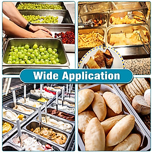 2 Pcs 1/2 Size x 6 Inch Deep Half Size Steam Table Pans Stainless Steam Hotel Pan with Lid Restaurant Supplies Food Pans for Home, Party, Buffet