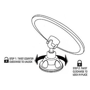 JiBen LED Lighted 10X Magnifying Makeup Mirror with Power Locking Suction Cup, Bright Diffused Light and 360 Degree Rotating Adjustable Arm, Portable Cordless Home and Travel Bathroom Vanity Mirror