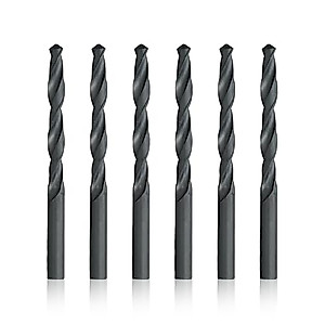Drill America DWDNUP6 U High Speed Steel Black Oxide Drill Bit (Pack of 6), DWDN Series